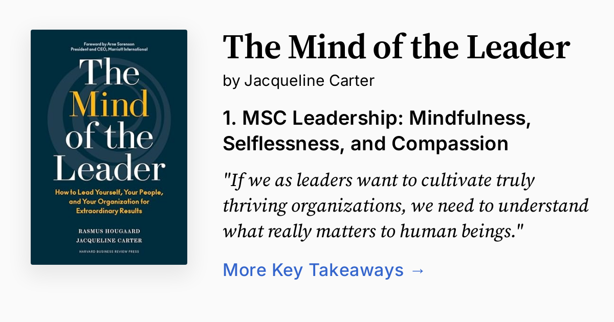 The Mind of the Leader | Summary, Audio, Quotes, FAQ