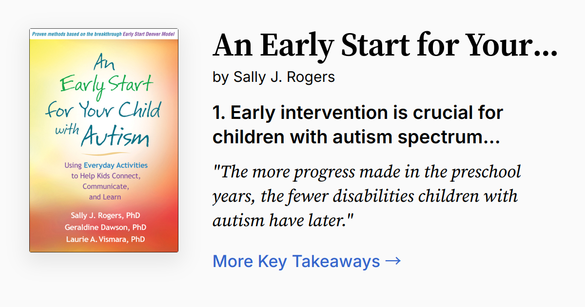 An Early Start for Your Child with Autism | Summary, Audio, Quotes, FAQ