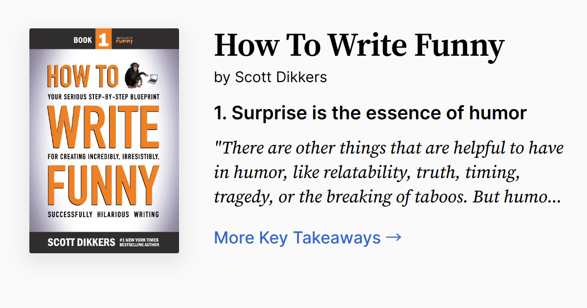 How To Write Funny | Summary, Audio, Quotes, FAQ