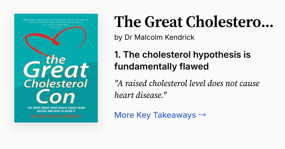 The Great Cholesterol Con | Summary, Audio, Quotes, FAQ