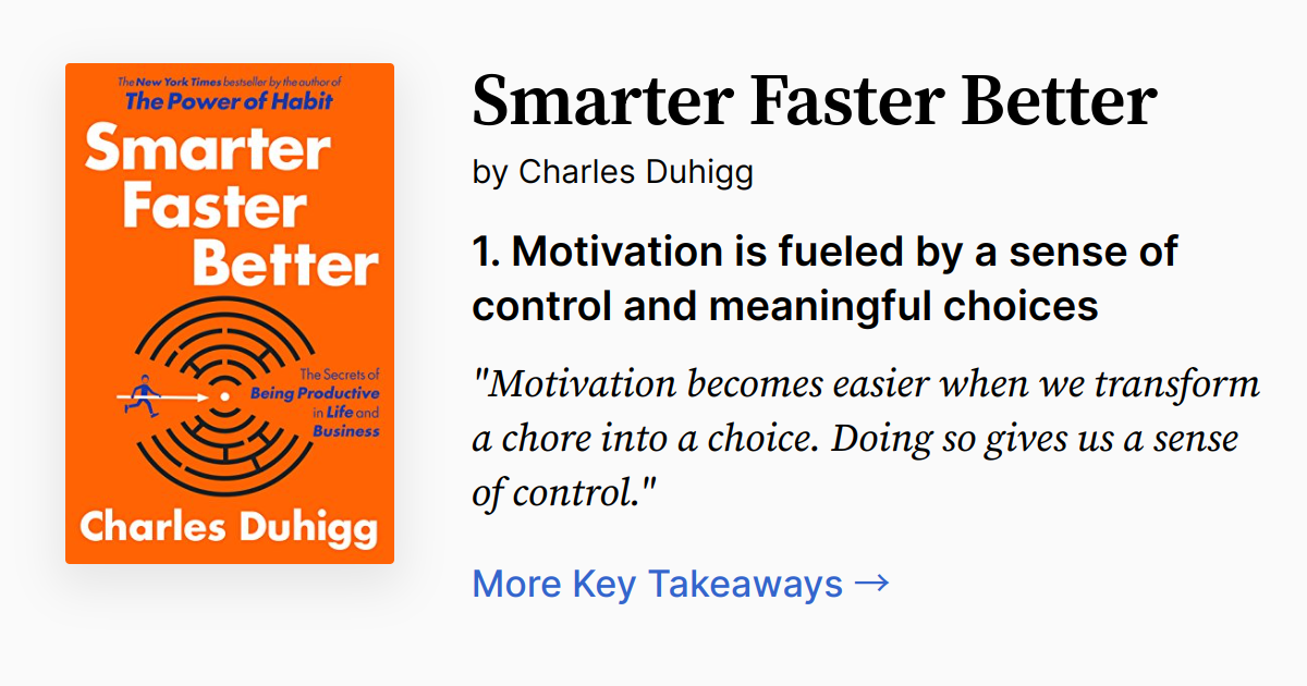 Smarter Faster Better | Summary, Quotes, FAQ, Audio