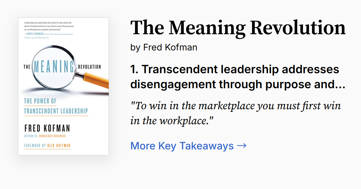 The Meaning Revolution | Summary, Audio, Quotes, FAQ