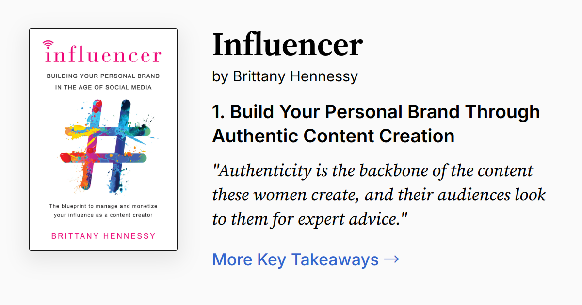 Influencer by Brittany Hennessy | Summary, Audio, Quotes, FAQ