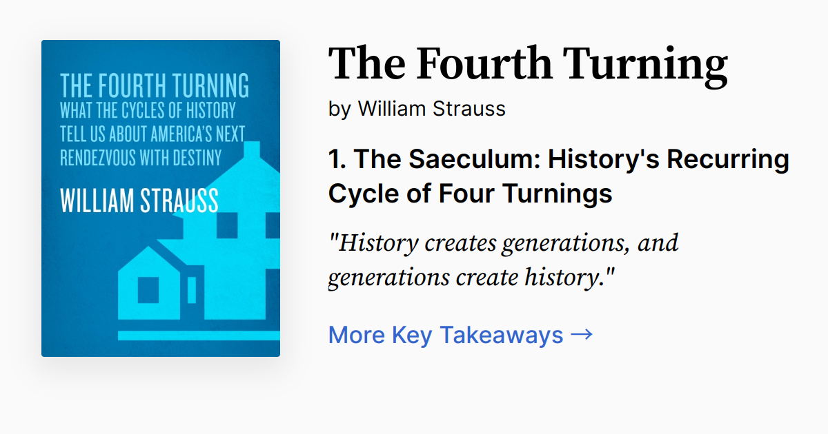 The Fourth Turning | Summary, Quotes, FAQ, Audio
