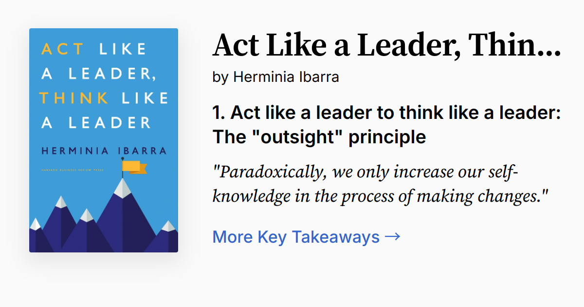 Act Like a Leader, Think Like a Leader | Summary, Audio, Quotes, FAQ