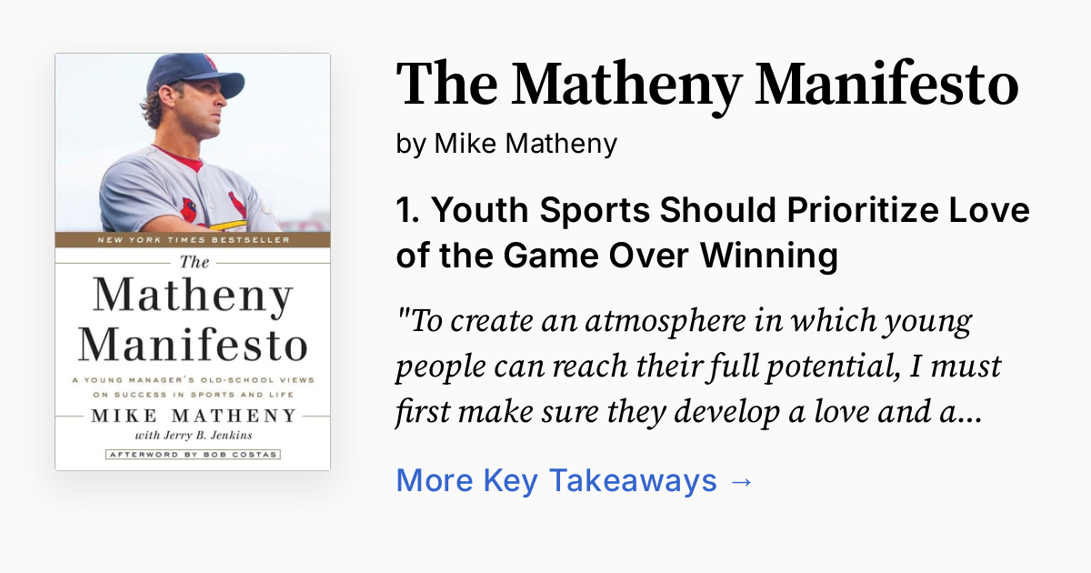 The Matheny Manifesto | Summary, Audio, Quotes
