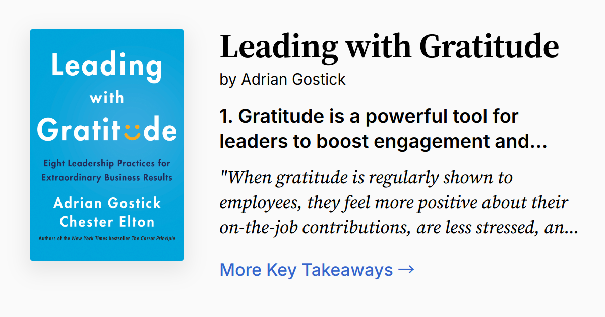 Leading with Gratitude | Summary, Audio, Quotes, FAQ