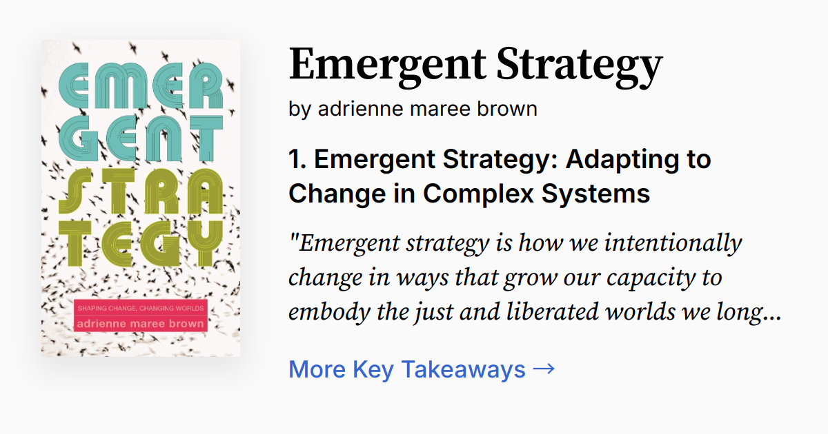 Emergent Strategy | Summary, Quotes, FAQ, Audio