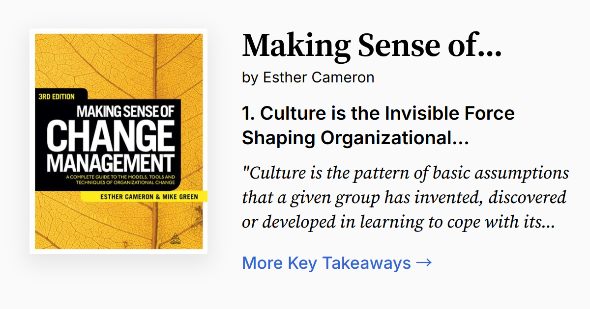 Making Sense of Change Management | Summary, Audio, Quotes, FAQ