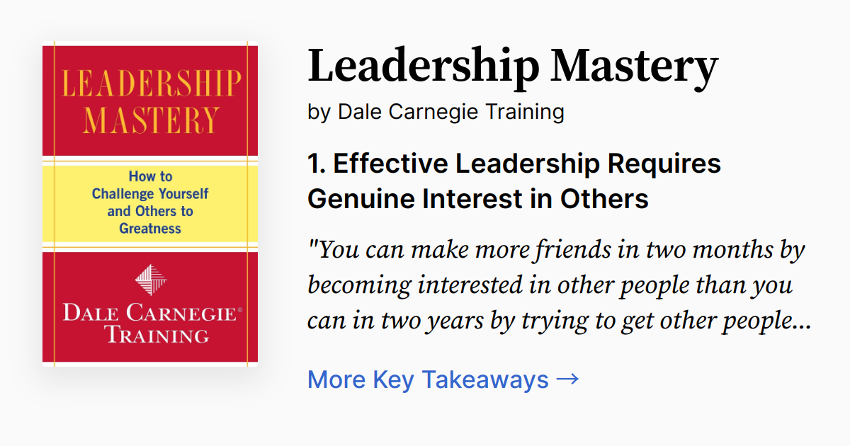 Leadership Mastery | Summary, Audio, Quotes, FAQ