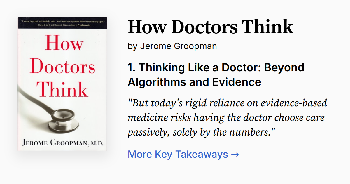 How Doctors Think | Summary, Quotes, FAQ, Audio