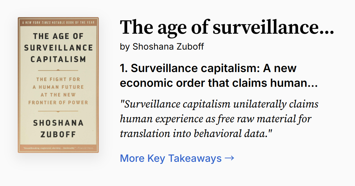 The Age of Surveillance Capitalism | Summary, Audio, Quotes, FAQ