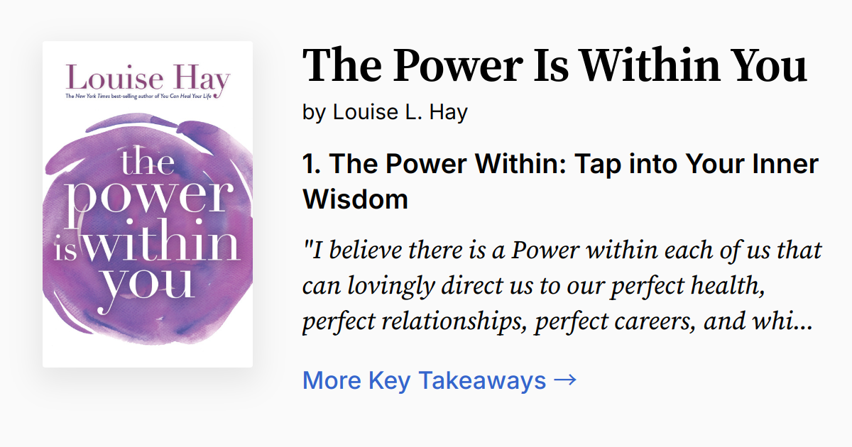 The Power Is Within You | Summary, Audio, Quotes, FAQ