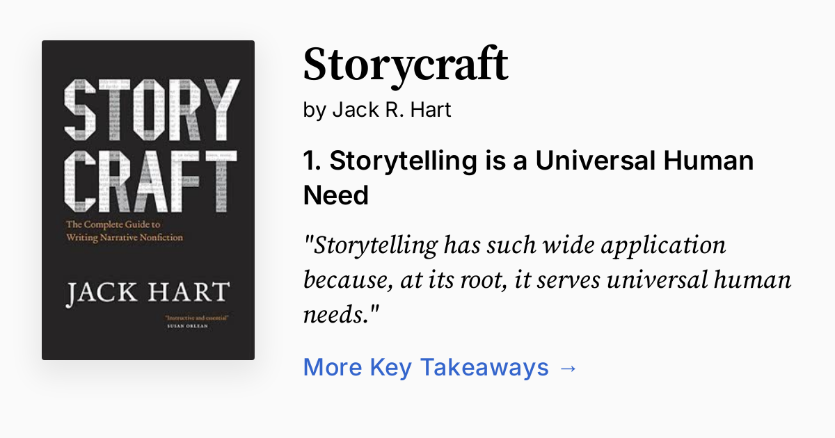 Storycraft by Jack R. Hart | Summary, Audio, Quotes