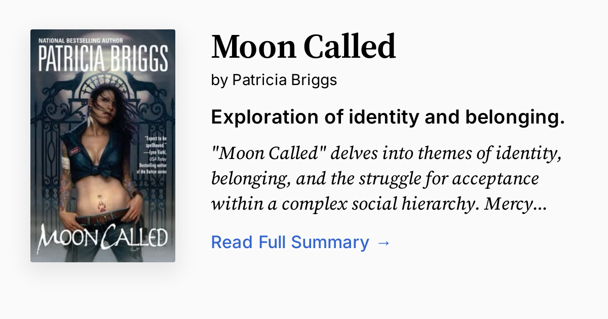 Moon Called by Patricia Briggs | Summary, Audio, Analysis, FAQ