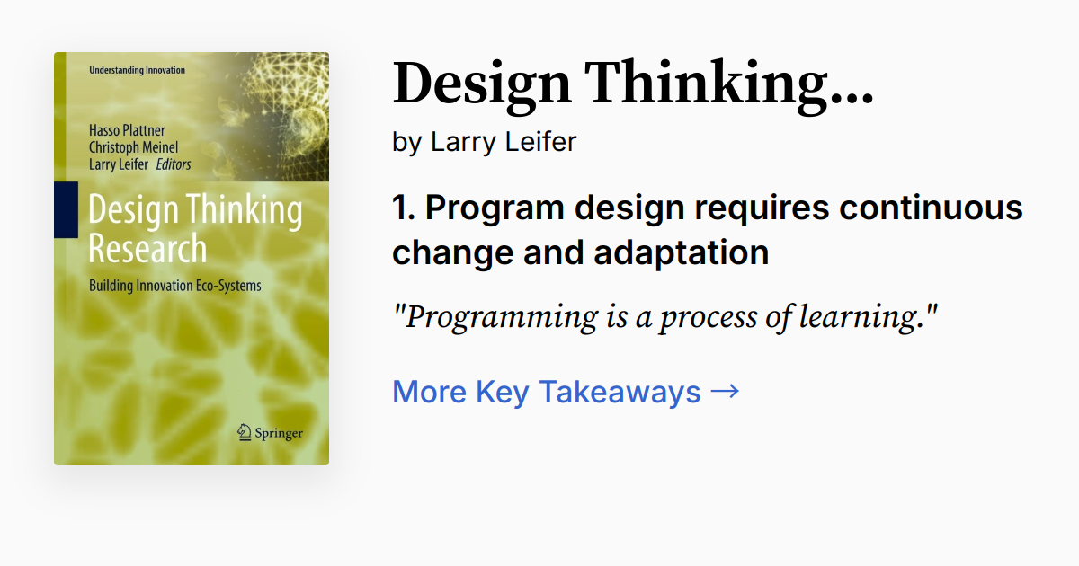 Design Thinking Research | Summary, Audio, Quotes