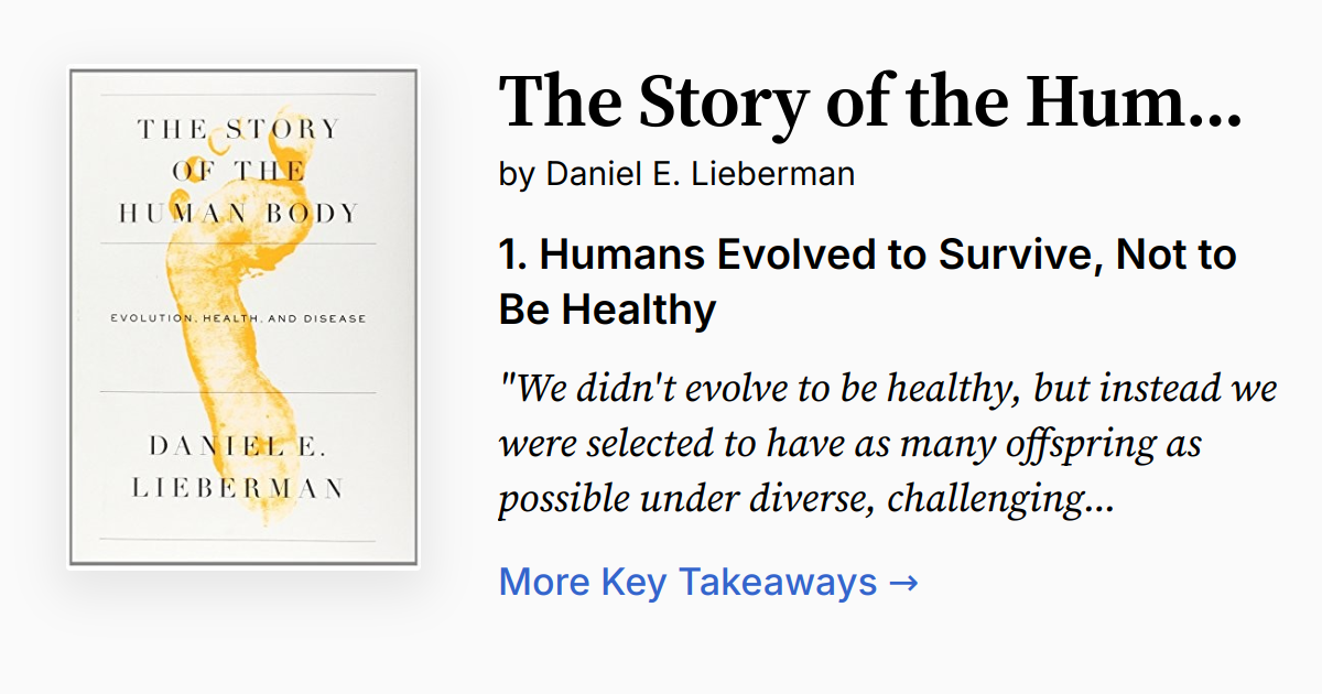 The Story of the Human Body | Summary, Audio, Quotes, FAQ