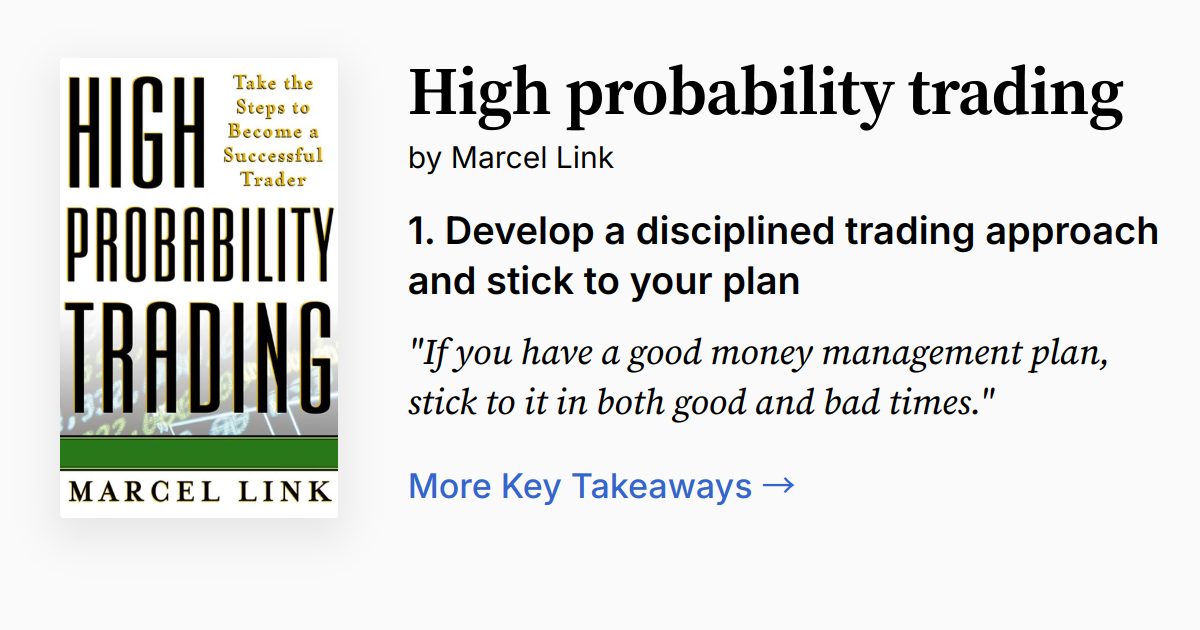 High-Probability Trading | Summary, Audio, Quotes, FAQ