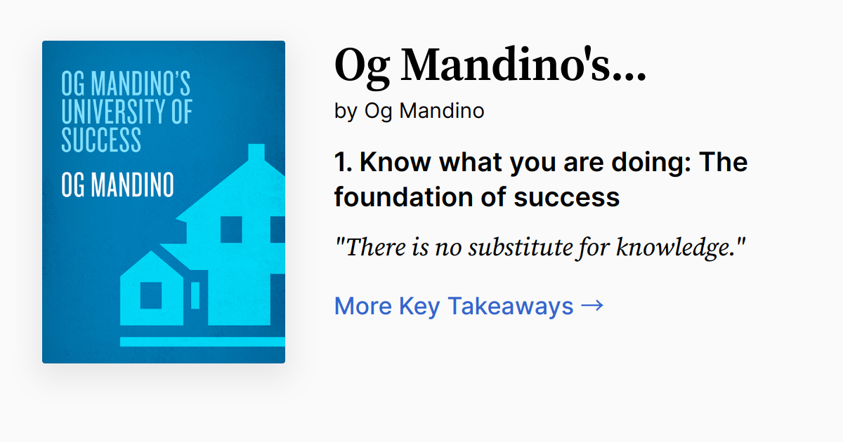 University of Success | Summary, Audio, Quotes, FAQ