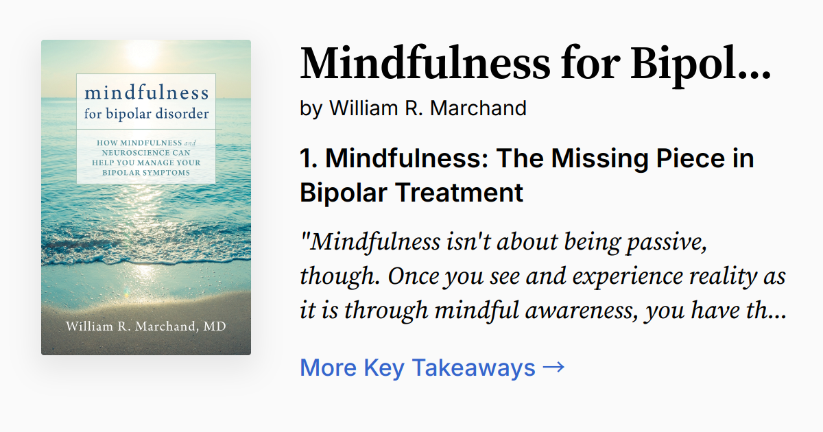 Mindfulness for Bipolar Disorder | Summary, Audio, Quotes
