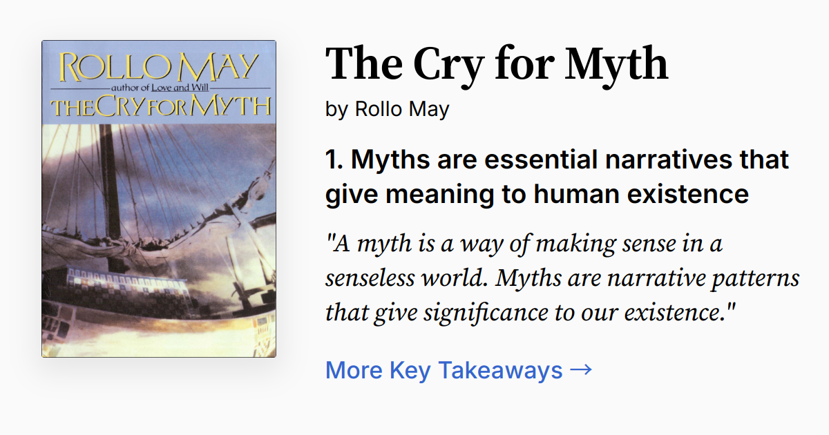 The Cry for Myth | Summary, Audio, Quotes, FAQ