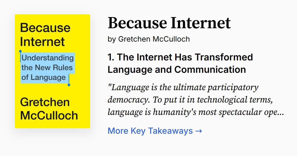 Because Internet | Summary, Audio, Quotes, FAQ