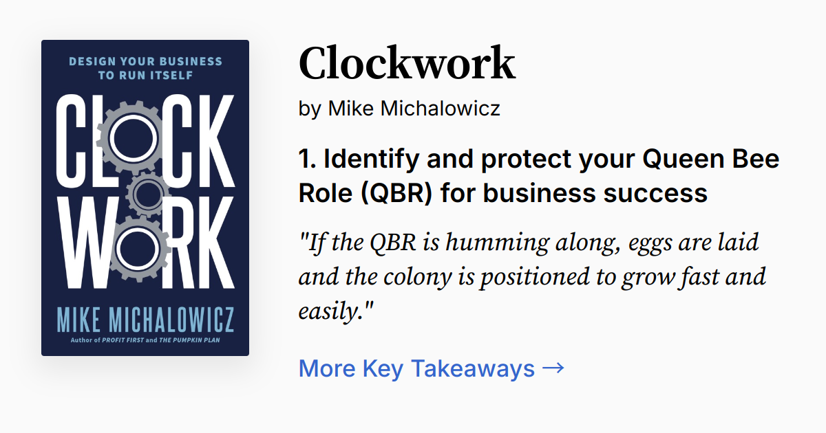 Clockwork by Mike Michalowicz | Summary, Audio, Quotes, FAQ