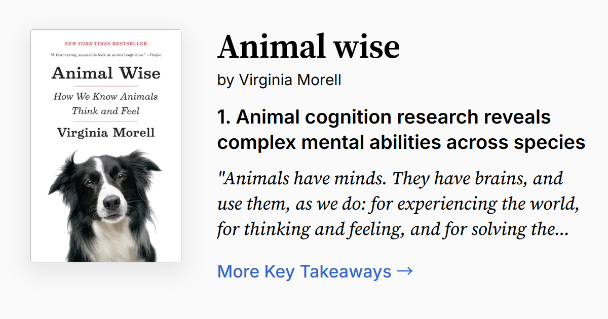 Animal Wise by Virginia Morell | Summary, Audio, Quotes, FAQ