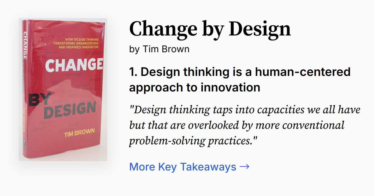 Change by Design | Summary, Audio, Quotes, FAQ