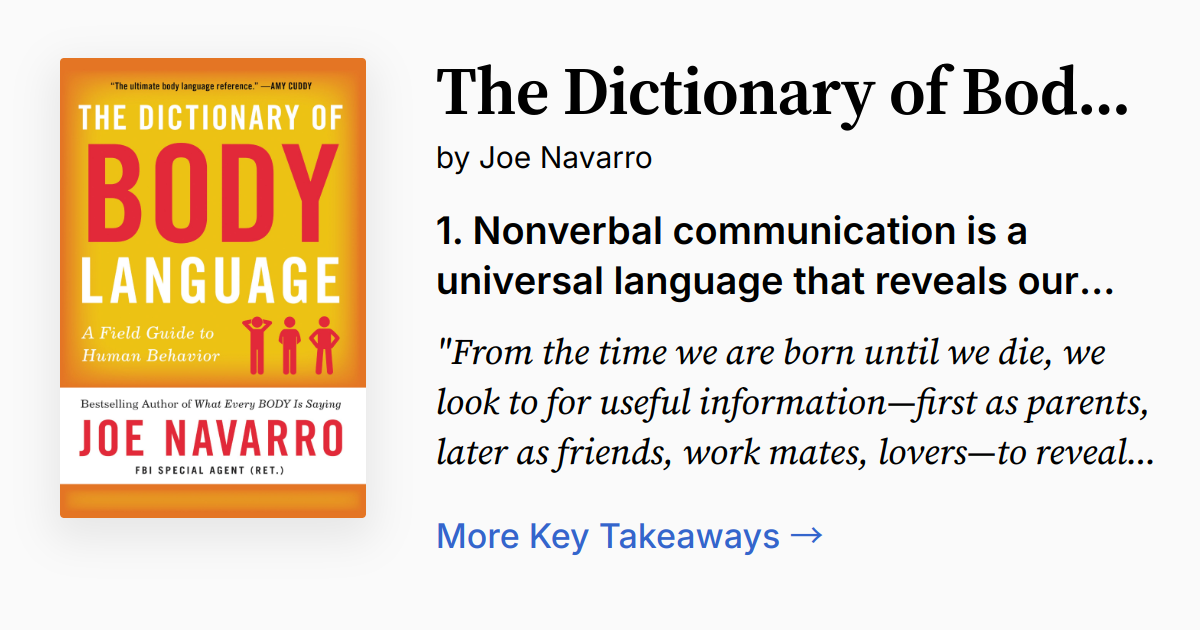 The Dictionary of Body Language | Summary, Audio, Quotes, FAQ