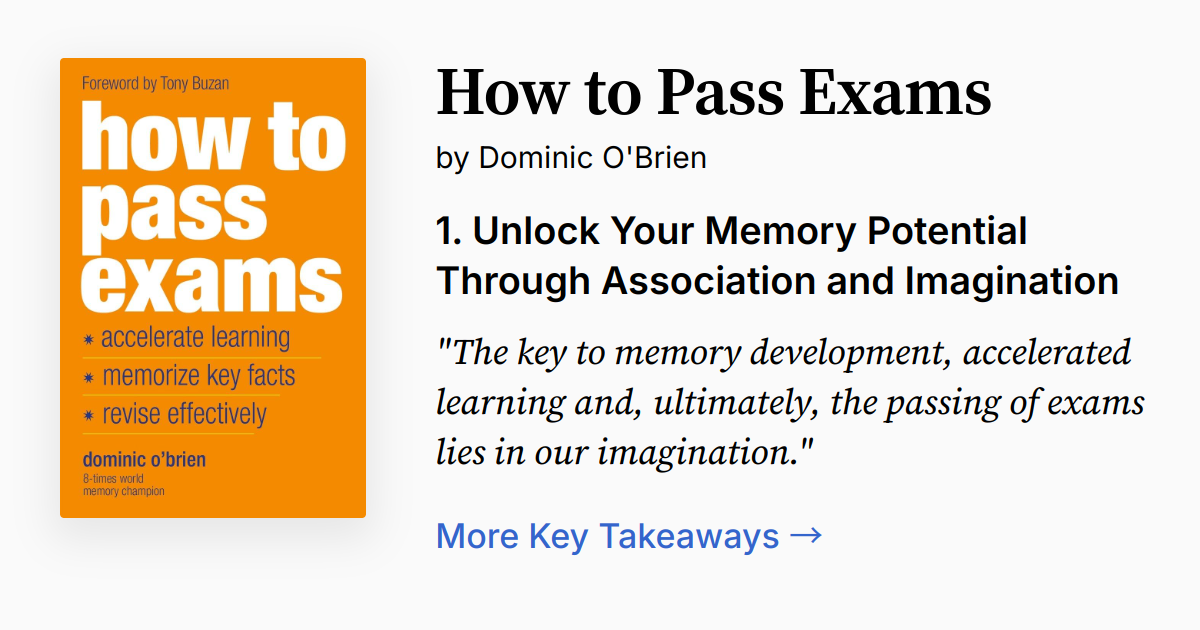 How to Pass Exams | Summary, Audio, Quotes, FAQ