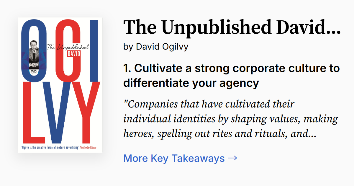The Unpublished David Ogilvy | Summary, Audio, Quotes, FAQ