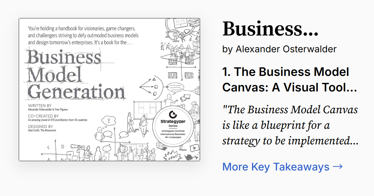 Business Model Generation | Summary, Audio, Quotes, FAQ