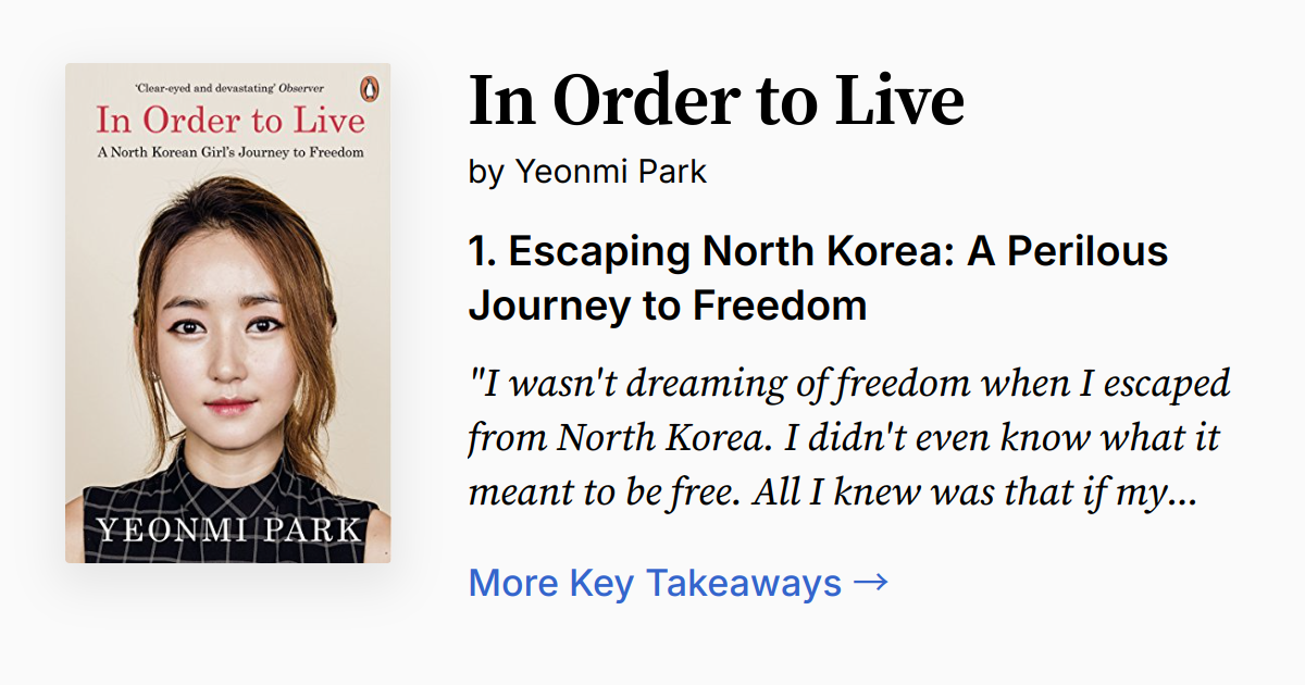 In Order to Live | Summary, Audio, Quotes, FAQ