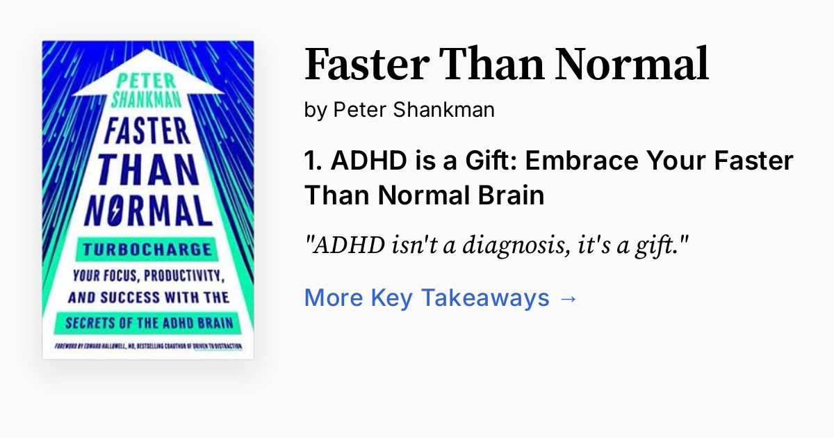 Faster Than Normal | Resumen, Quotes, FAQ, Audio