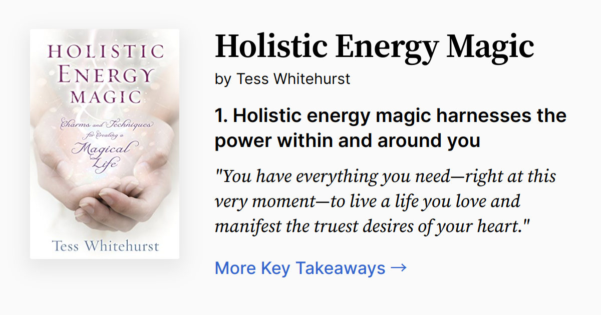 Holistic Energy Magic | Summary, Audio, Quotes, FAQ