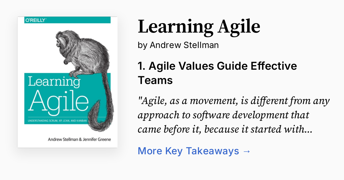 Learning Agile by Andrew Stellman | Summary, Audio, Quotes