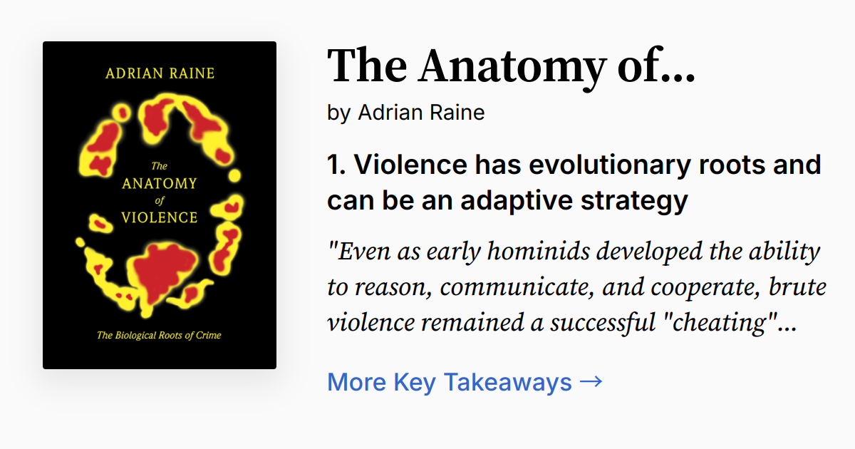 The Anatomy of Violence | Summary, Quotes, FAQ, Audio