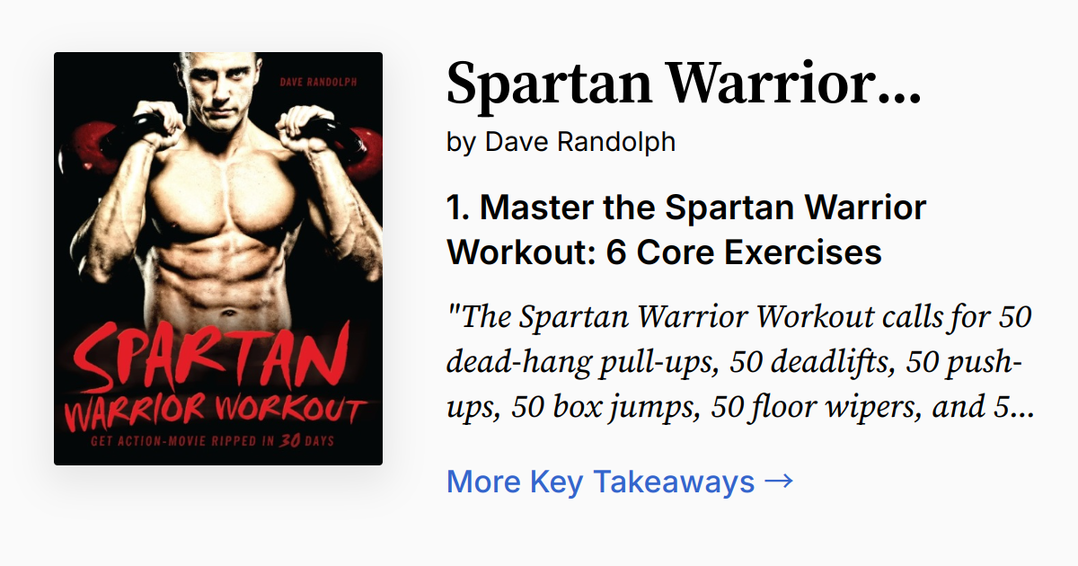 Spartan Warrior Workout | Summary, Audio, Quotes, FAQ