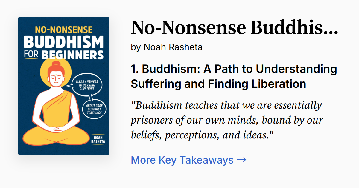 No-Nonsense Buddhism for Beginners | Summary, Audio, Quotes, FAQ