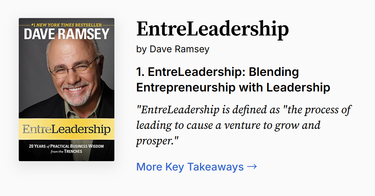 EntreLeadership | Summary, Audio, Quotes, FAQ