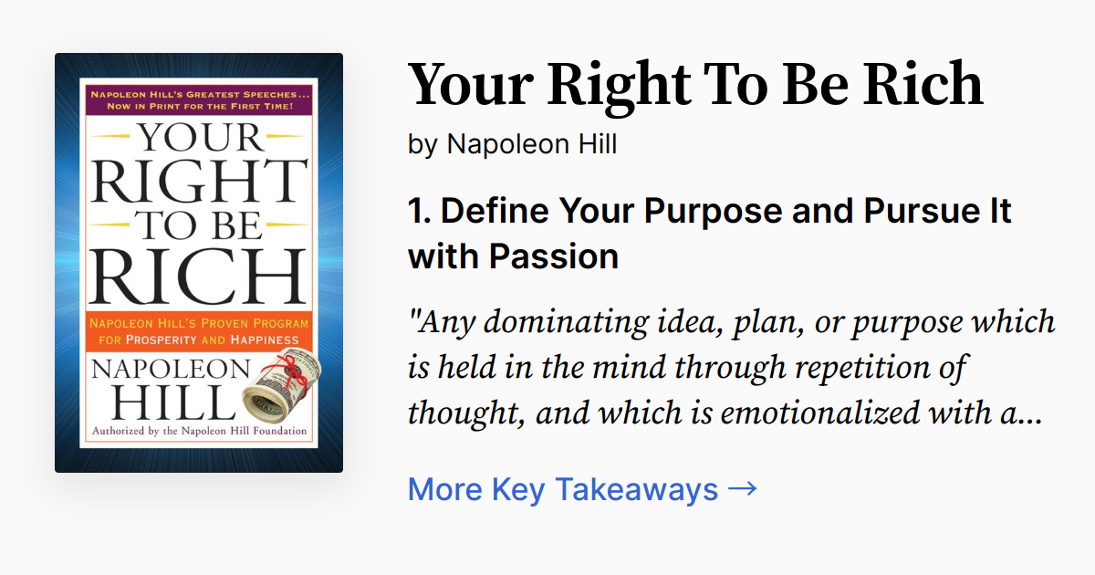 Your Right to Be Rich | Summary, Audio, Quotes, FAQ