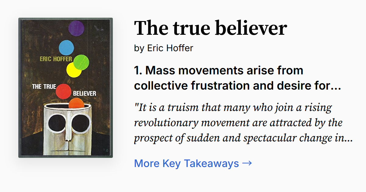 The True Believer | Summary, Audio, Quotes, FAQ