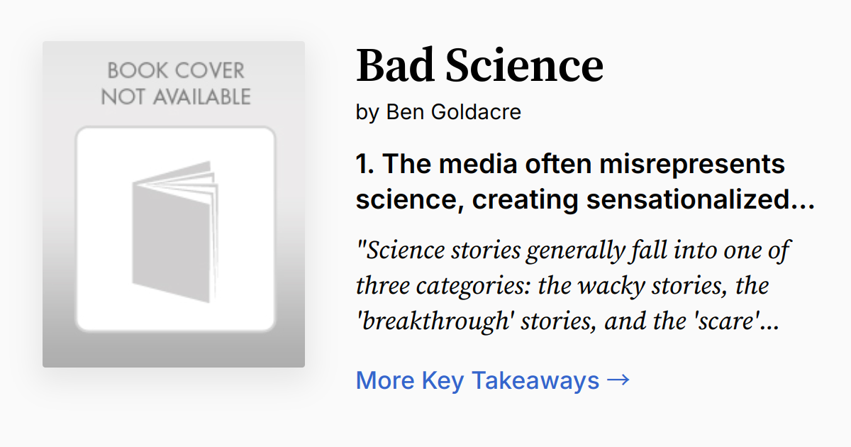 Bad Science by Ben Goldacre | Summary, Quotes, FAQ, Audio