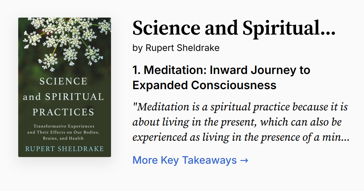 Science and Spiritual Practices | Summary, Quotes, FAQ, Audio
