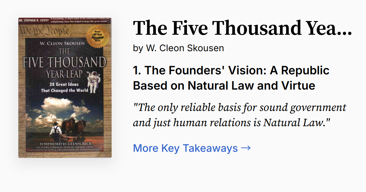 The 5000 Year Leap | Summary, Audio, Quotes, FAQ