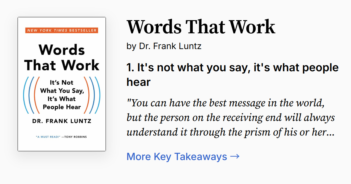 Words That Work | Summary, Audio, Quotes, FAQ