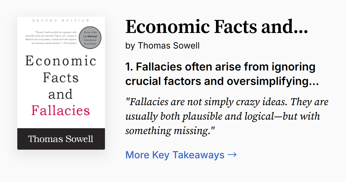 Economic Facts and Fallacies | Summary, Audio, Quotes, FAQ