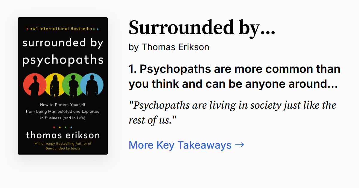 Surrounded by Psychopaths | Summary, Quotes, FAQ, Audio