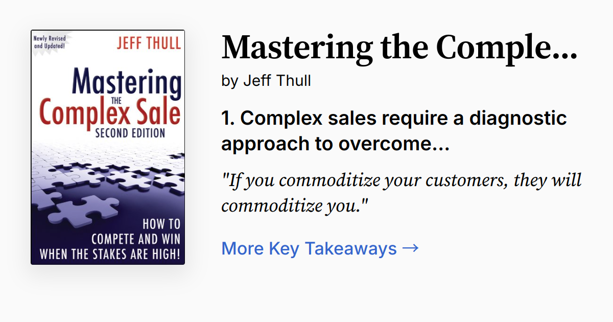 Mastering the Complex Sale | Summary, Quotes, FAQ, Audio